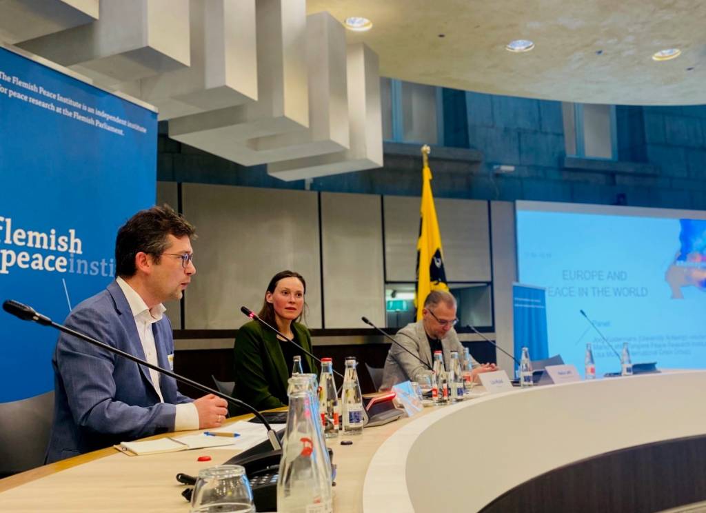 TAPRI Senior Researchers Marko Lehti and Élise Féron at the 2023 ...