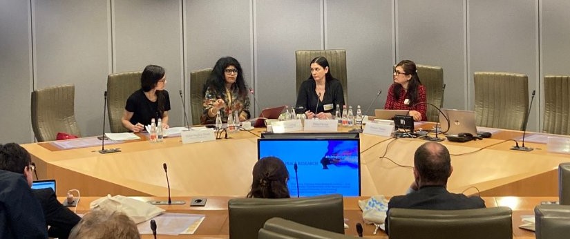 TAPRI Senior Researchers Marko Lehti and Élise Féron at the 2023 ...